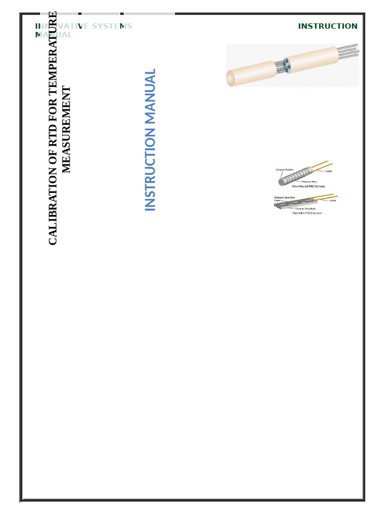RTD Temperature Sensor Calibration Guide | PDF | Electrical Resistance ...