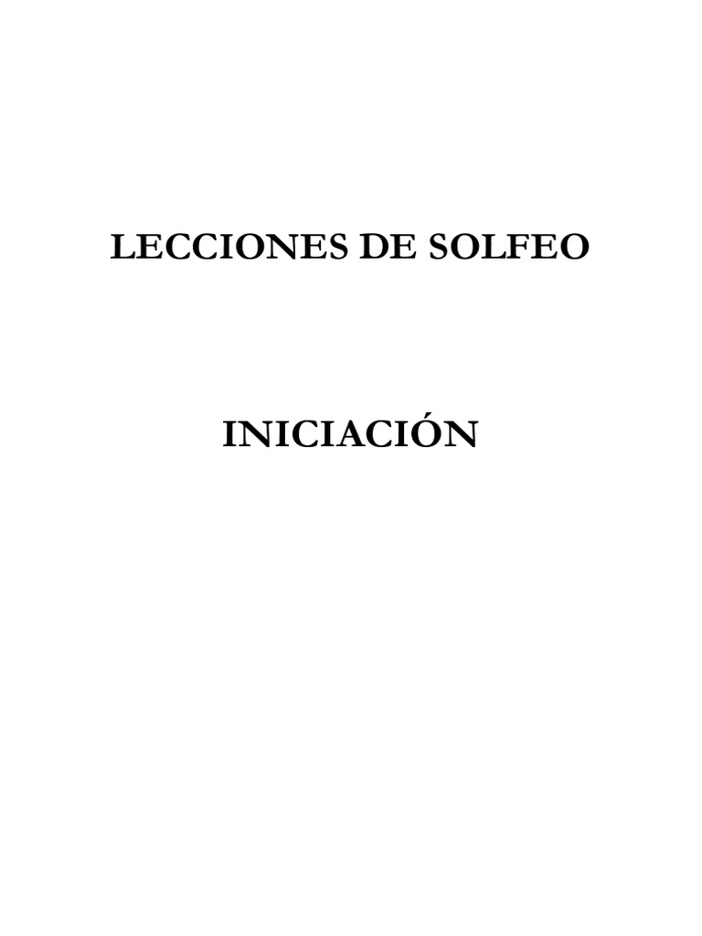 Ejercicios de Iniciacion Solfeo | PDF