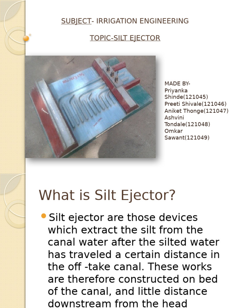 Silt Ejector (121045-50) | PDF