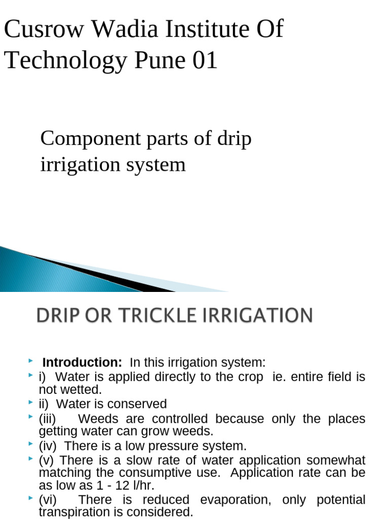 Drip Irg. Methods | PDF | Irrigation | Hydrology