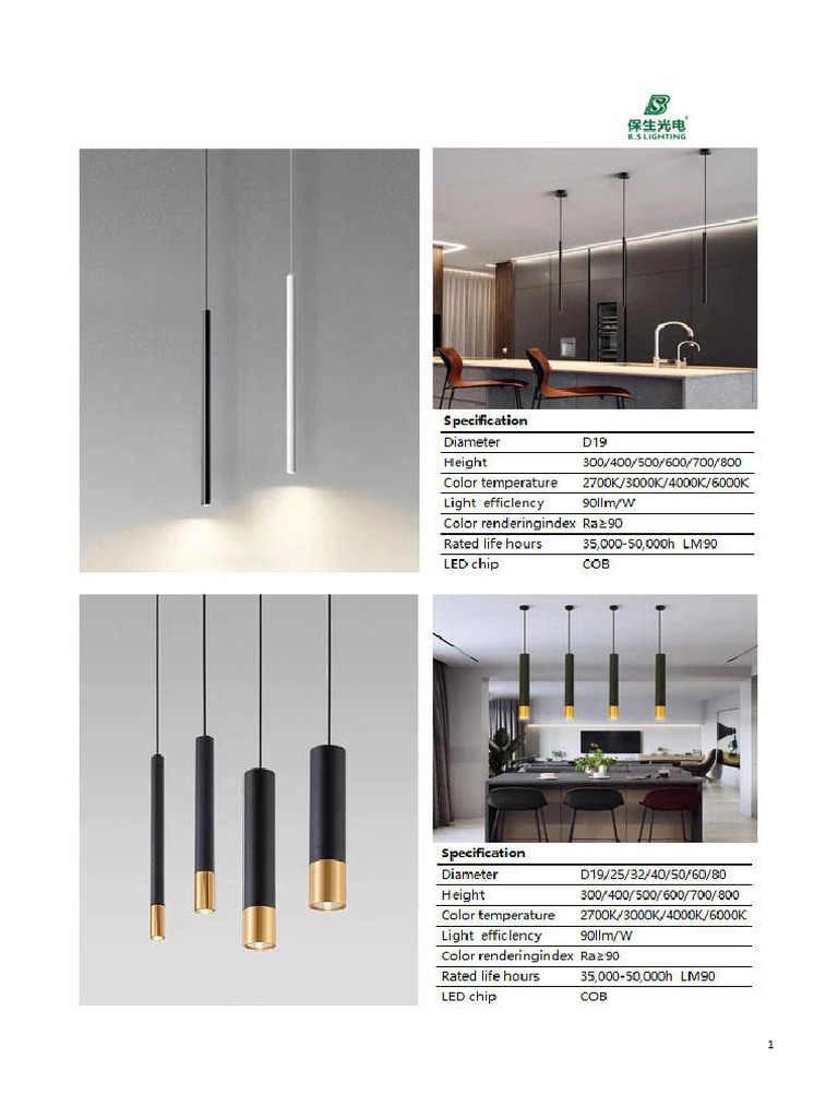 [Pendan Lamp-b.s Lighting | PDF