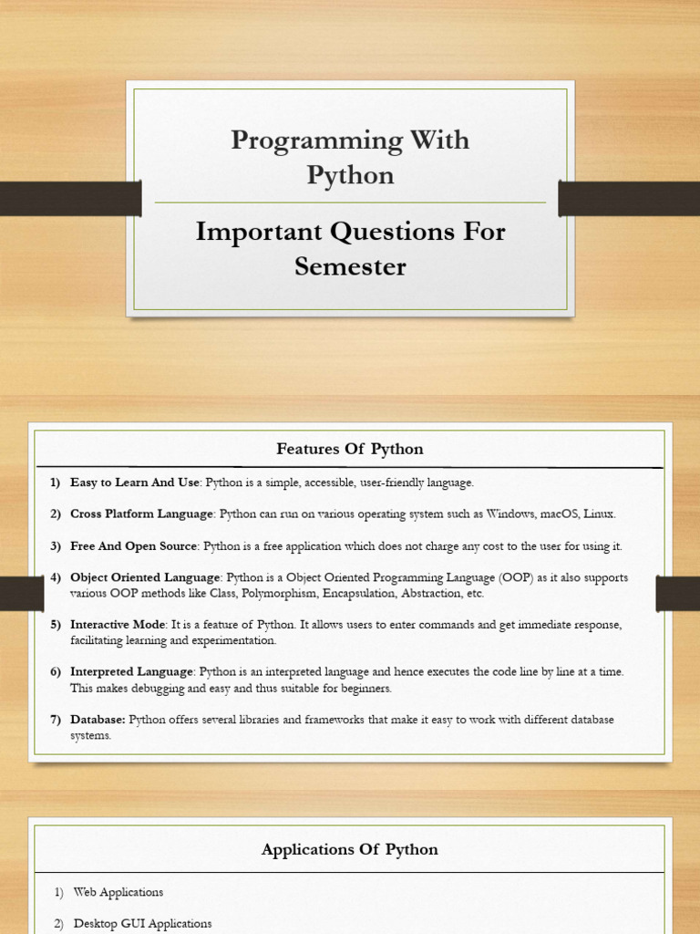 Key Python Programming Concepts | PDF | Parameter (Computer Programming) | Method (Computer ...