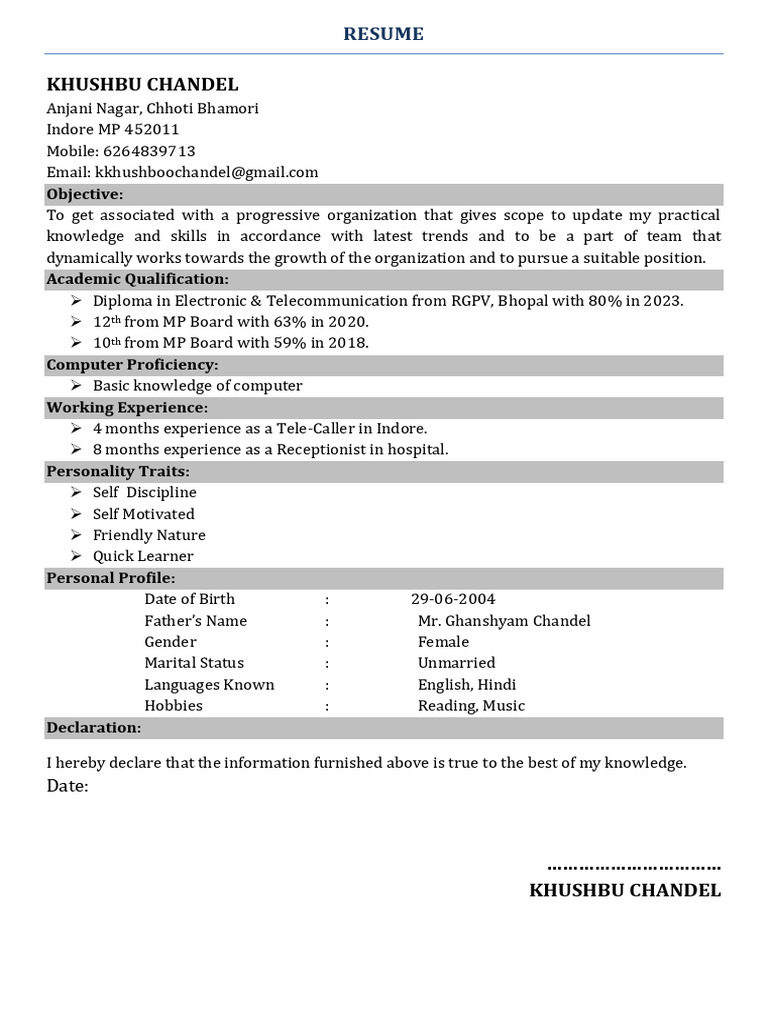 Khushboo Chandel | PDF