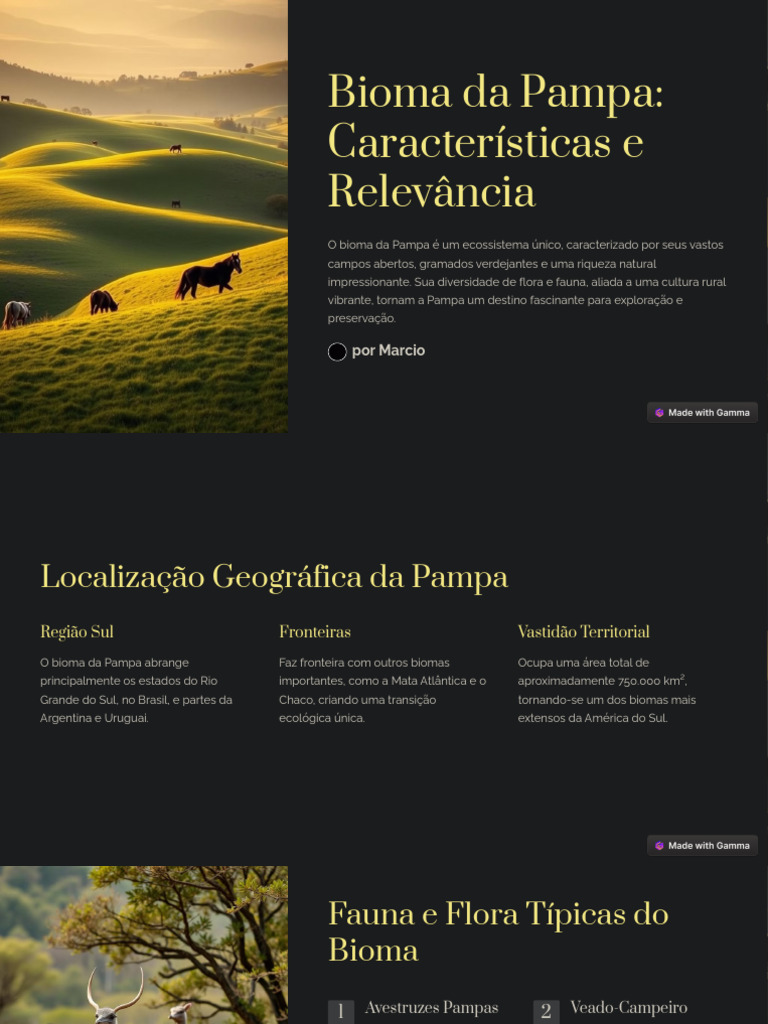 Características do Bioma Pampa | PDF | Agricultura | Ambiente natural
