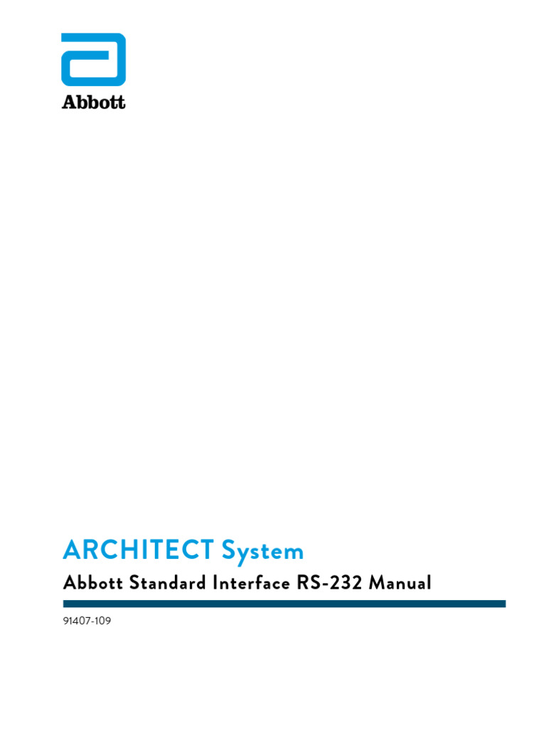 91407-109 ARCHITECT System Abbott Standard Interface RS232 Manual | PDF | Character Encoding | Ascii