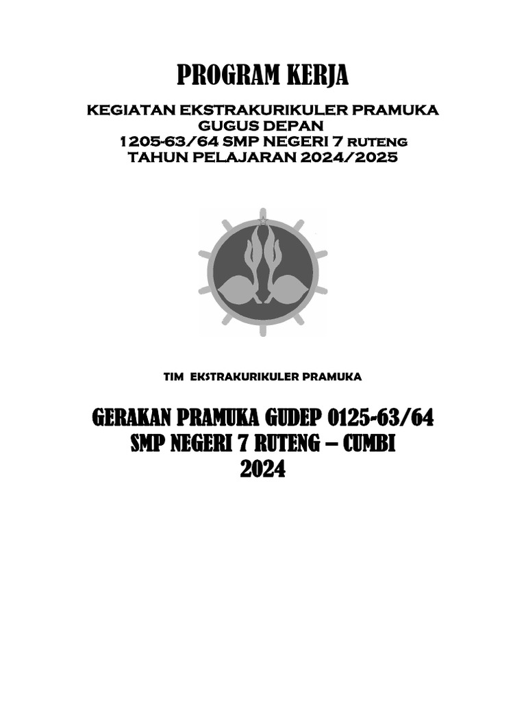 Program Kerja Pramuka | PDF