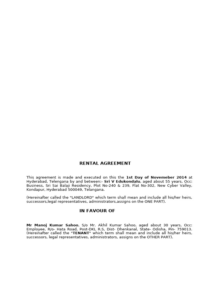 Rental Agreement | PDF