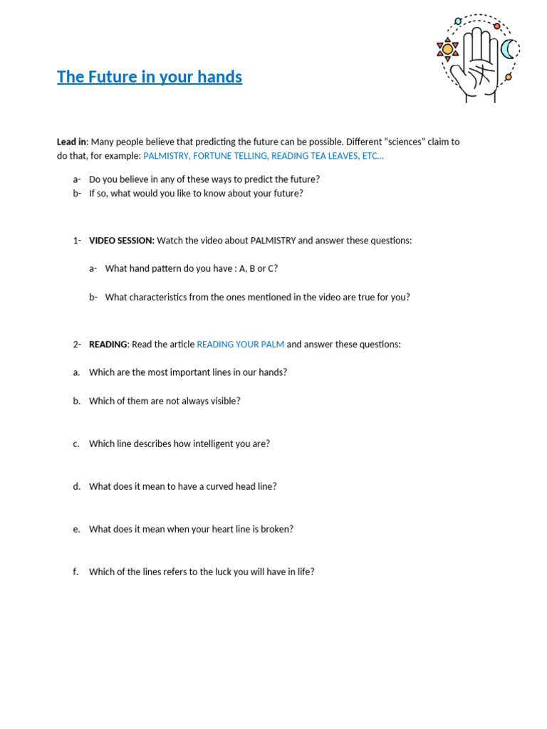 The Future in your hands | PDF | Linguistic Typology | Language Families