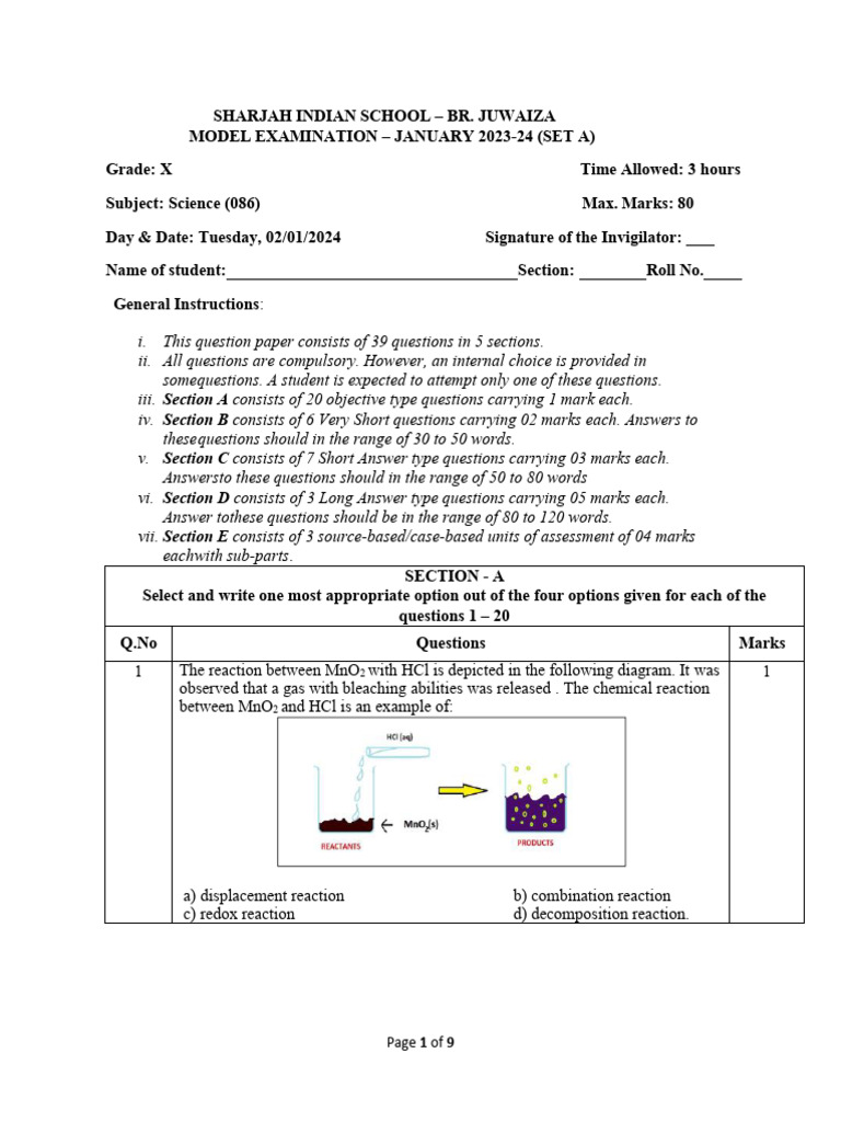 Question Paper Set B | PDF | Chemical Compounds | Ionic Bonding
