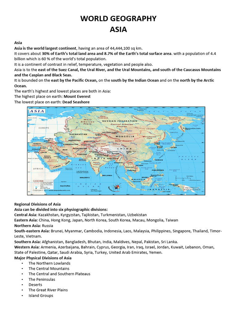 PDFs World Geography - Asia | PDF | Asia | Petroleum