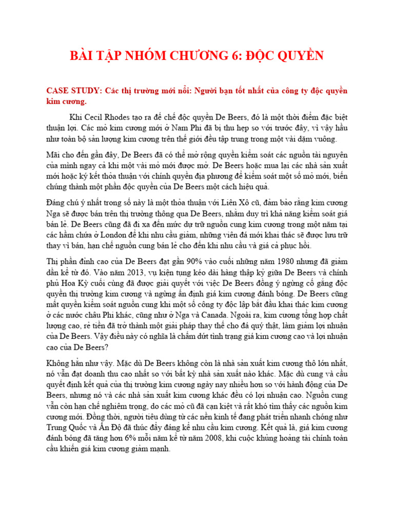 Bài Tập Nhóm Chương 6 | PDF