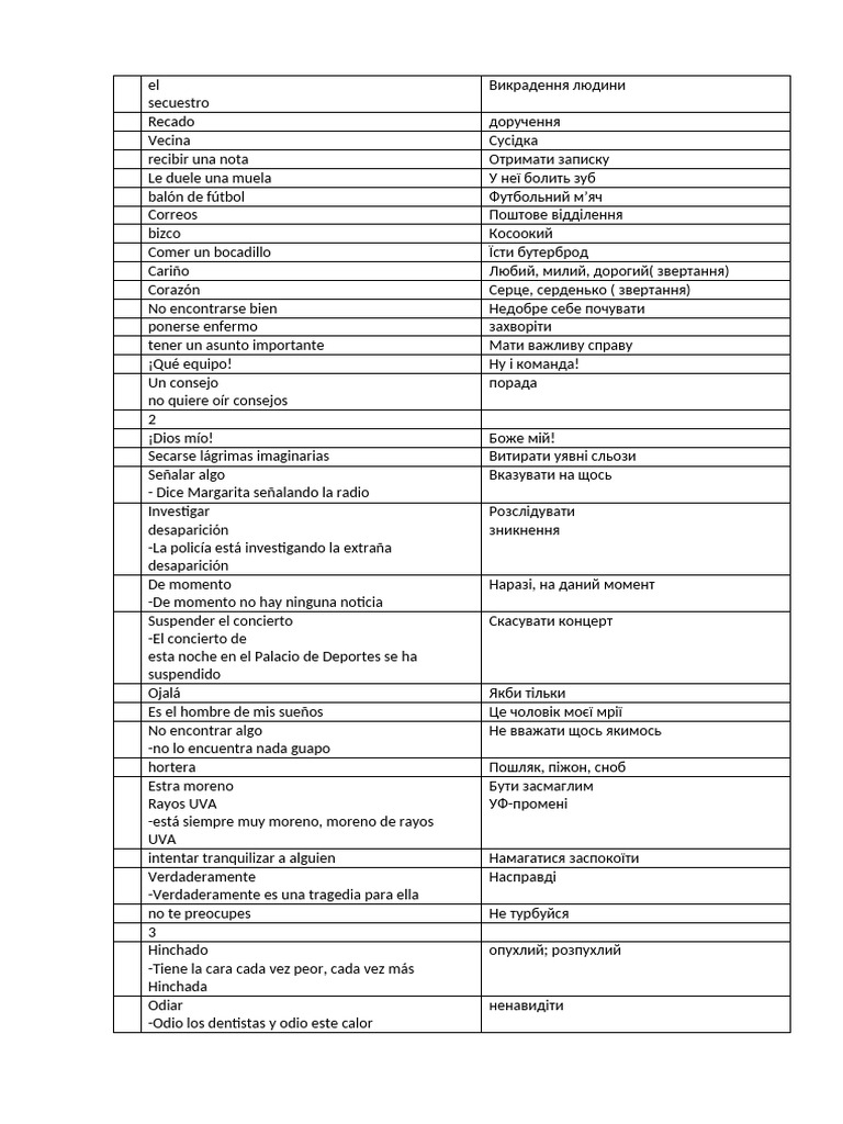 2. Una Nota Falsa Vocabulario | PDF