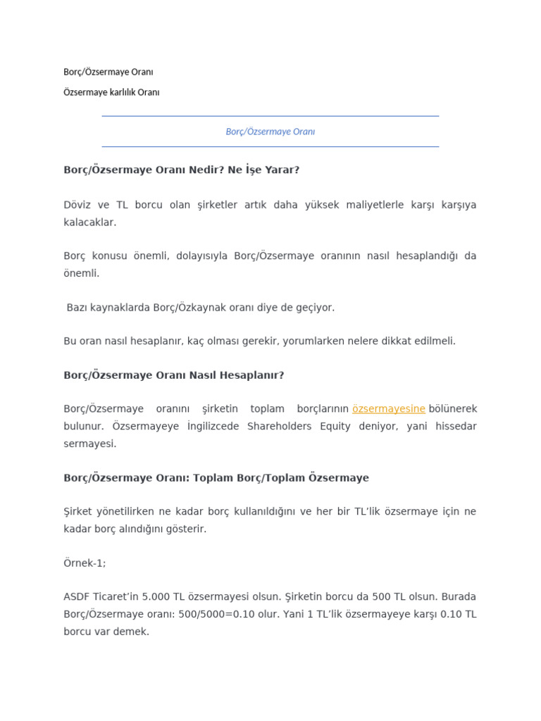 Borsa Terimler | PDF