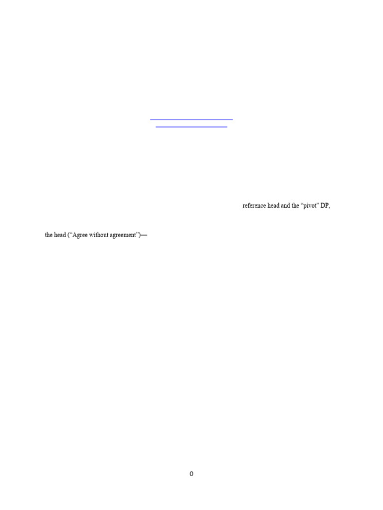 Agree Without Agreement Resubmitted | PDF | Clause | Subject (Grammar)