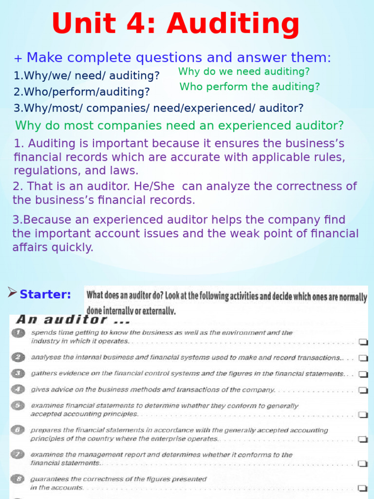 Essentials of Auditing Knowledge | PDF | Adjective | Audit