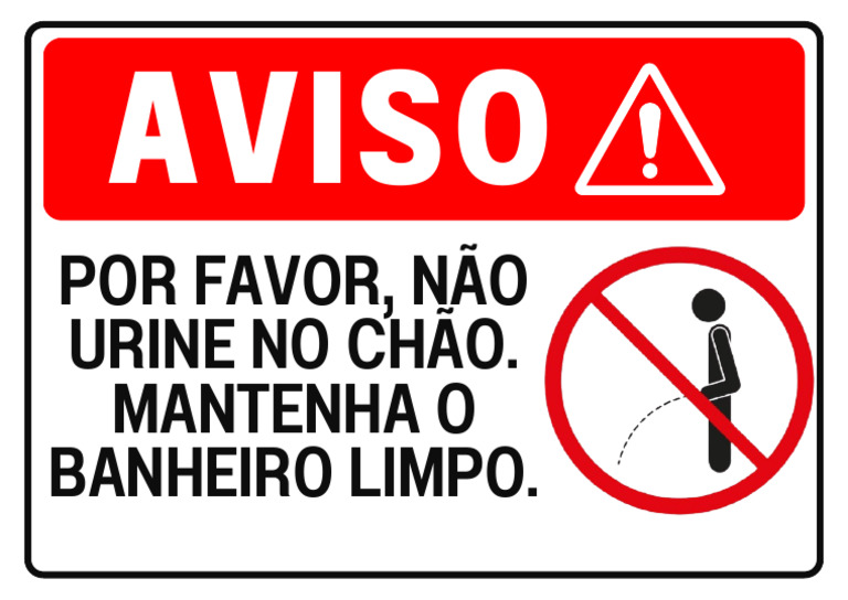 Placa de Aviso Urinar | PDF