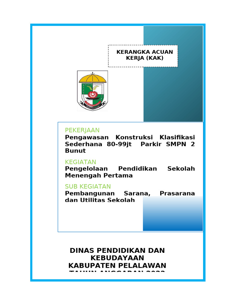 Kak PWS Parkir SMPN 2 Bunut | PDF