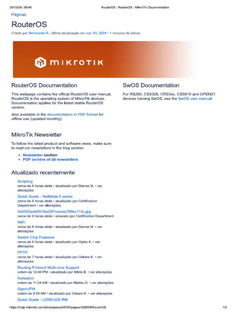 routerOS Mikrotik | PDF