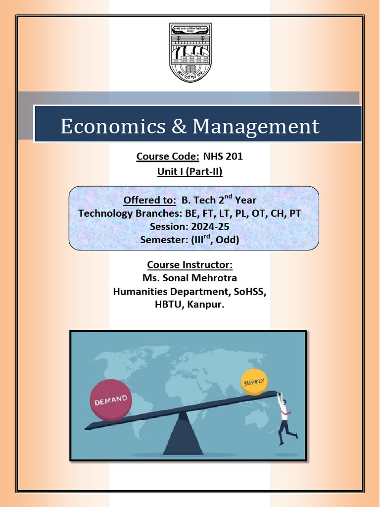 e&m Unit i (Part II) | PDF | Supply (Economics) | Demand Curve