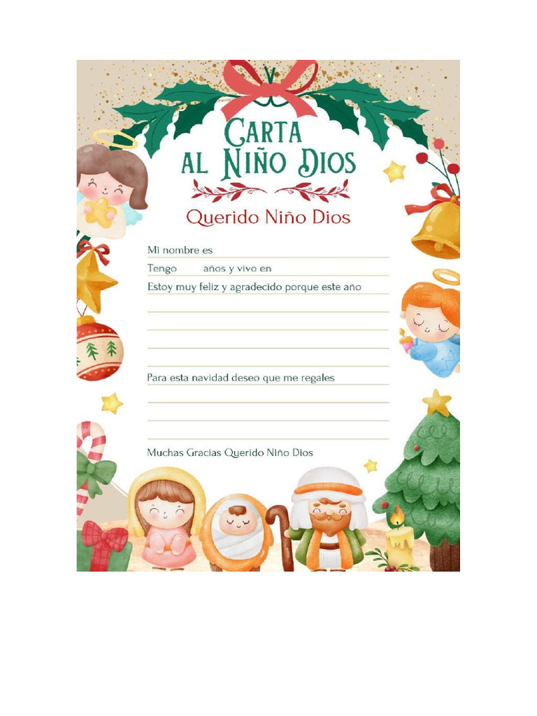 Carta Niño Dios | PDF