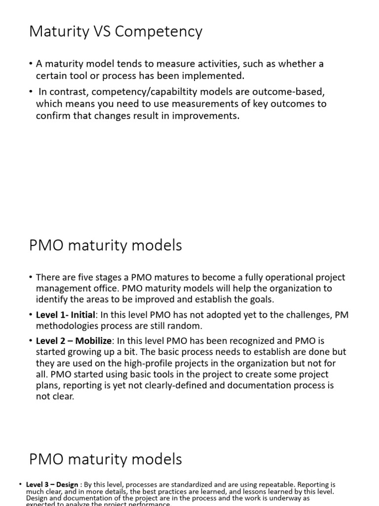 maturity and competency | PDF | Project Management | Business