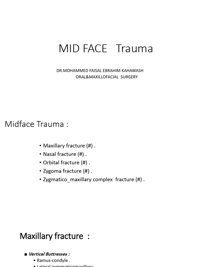MIDFACE TRUMA | PDF | Human Anatomy | Human Head And Neck
