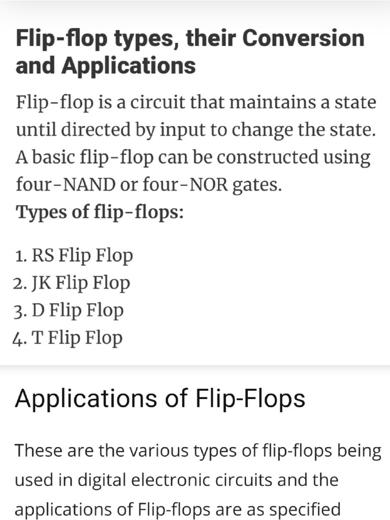 Flip Flops | PDF | Digital Technology | Electrical Engineering