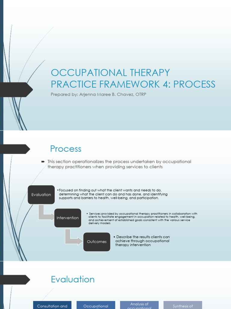 OTPF4-PROCESS.pptx | PDF | Occupational Therapy | Psychology