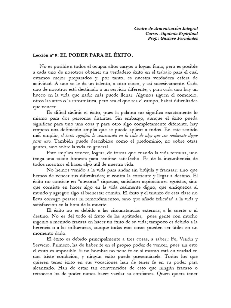 Lección 9 Alquimia Espiritual | PDF | Mente | Segunda ley de la ... Lección 9 Alquimia Espiritual | PDF | Mente | Segunda ley de la ...