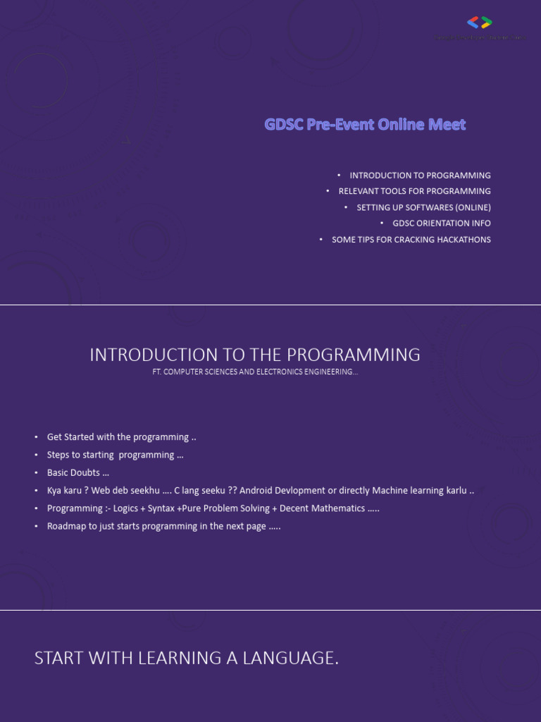 GDSC Orientation 2 | PDF | Computer Programming | Java (Programming Language)