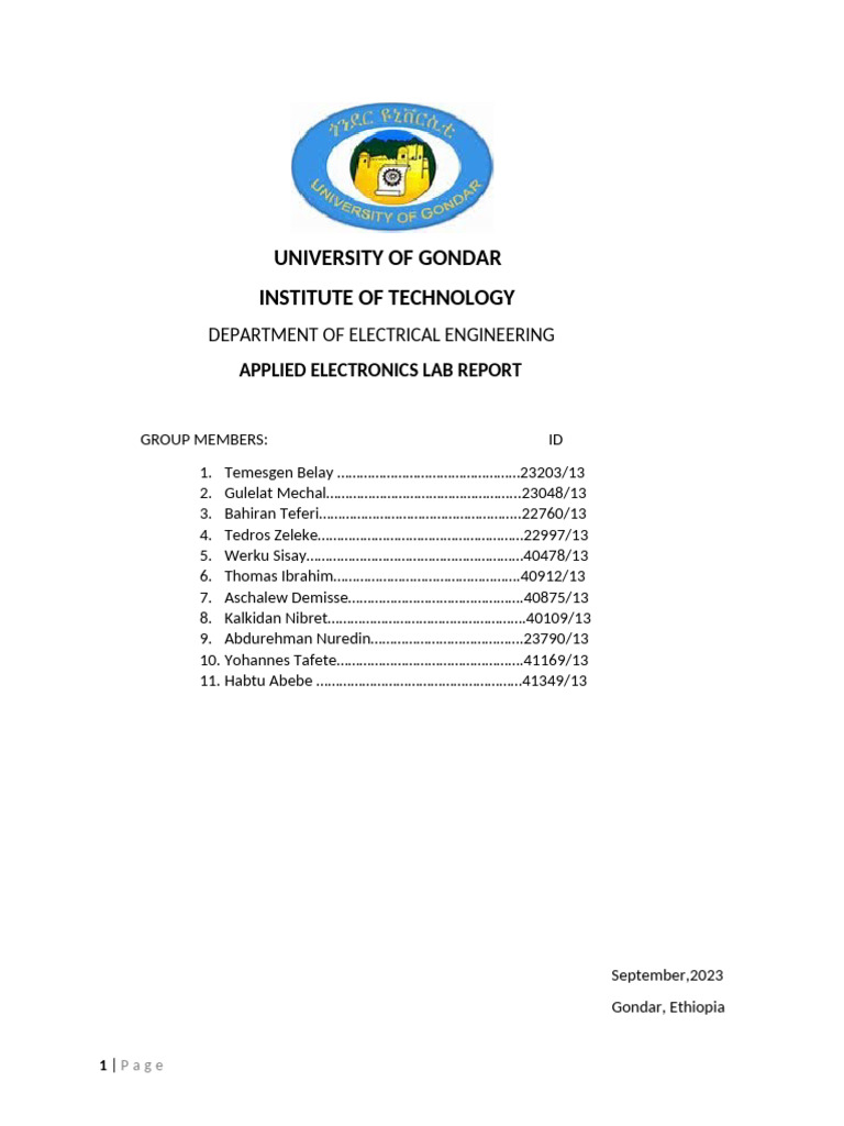 Applied electronics lab report | PDF | Rectifier | Diode
