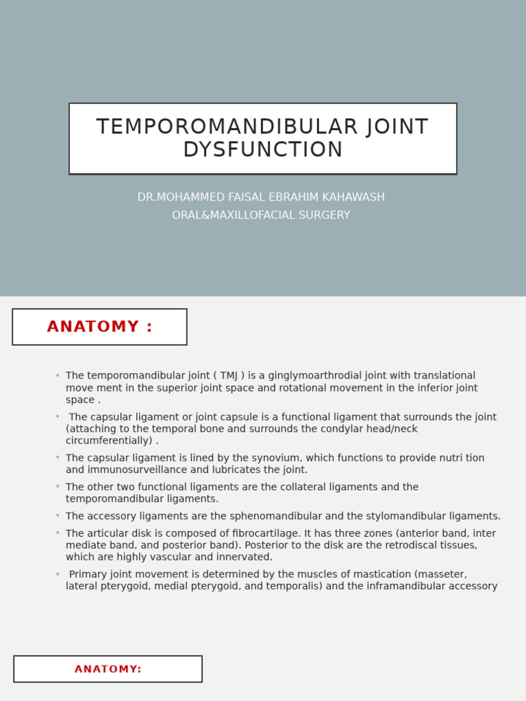 Temporo-Mandibular Joint | PDF