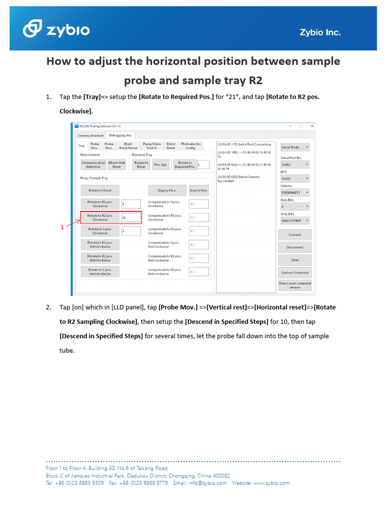 Chemistry-EXC200-Techique Guide-7.how To Adjust The Horizontal Position ...