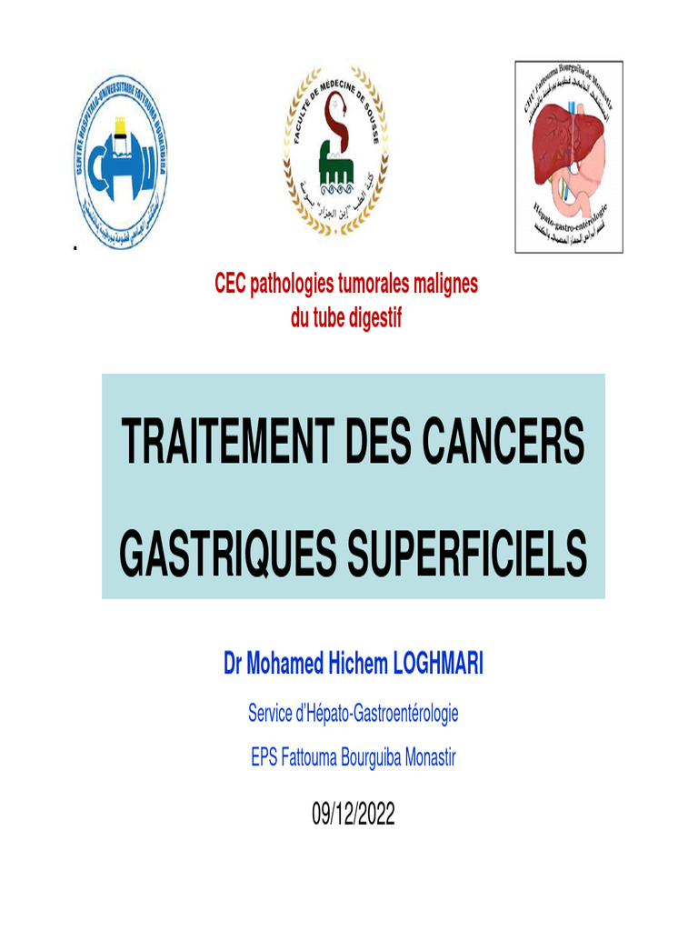 Traitement des cancers gastriques | PDF | Cancer | Médecine