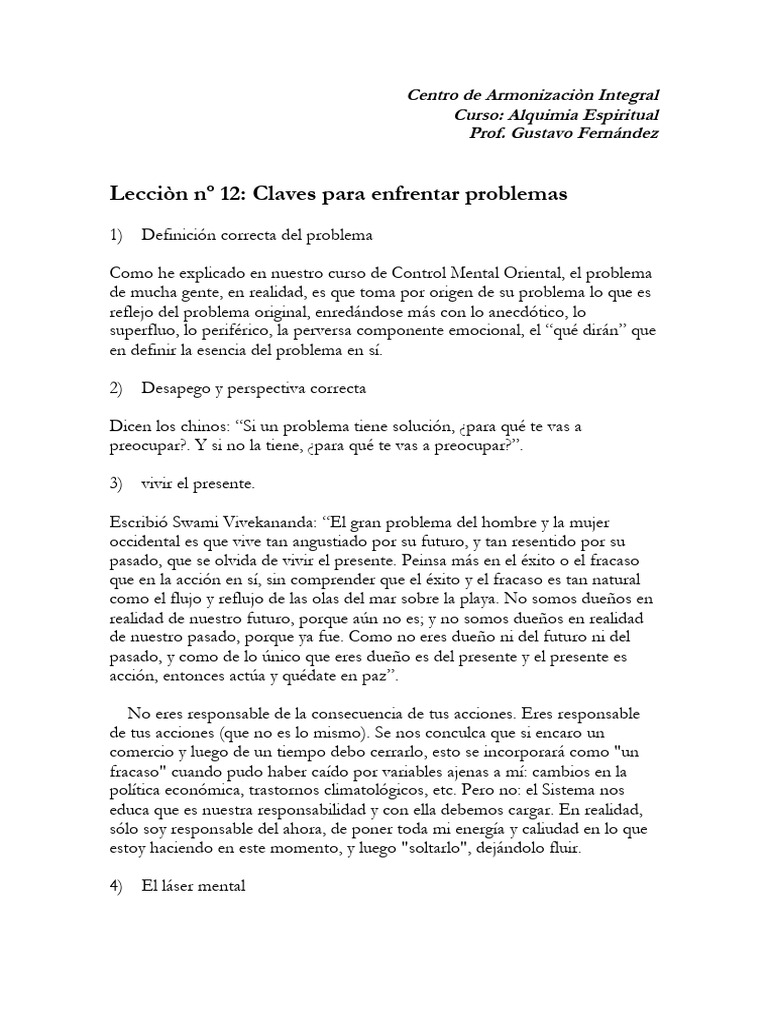 Lección 12 Alquimia Espiritual | PDF | Existencia | Yo Lección 12 Alquimia Espiritual | PDF | Existencia | Yo