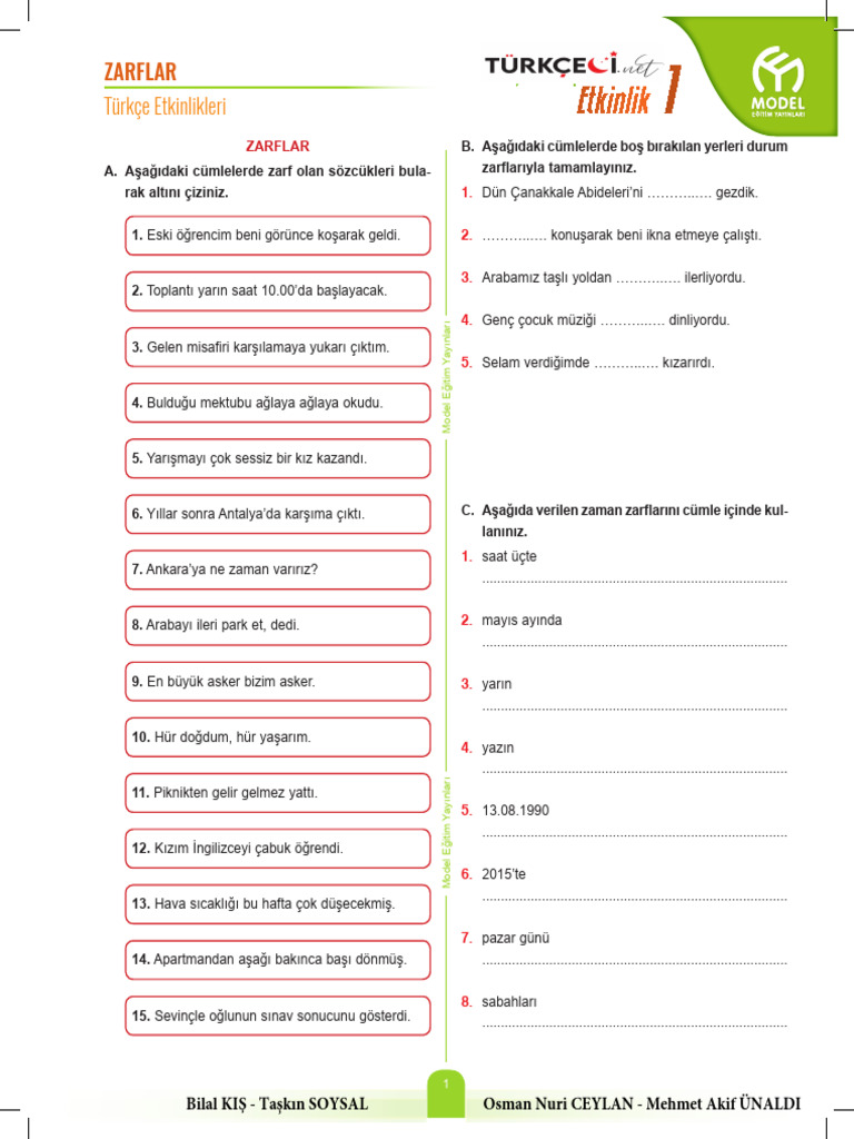 Sınıf Zarflar | PDF
