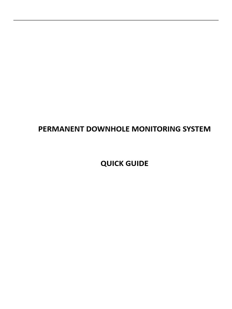 Permanent Downhole Monitoring System | PDF