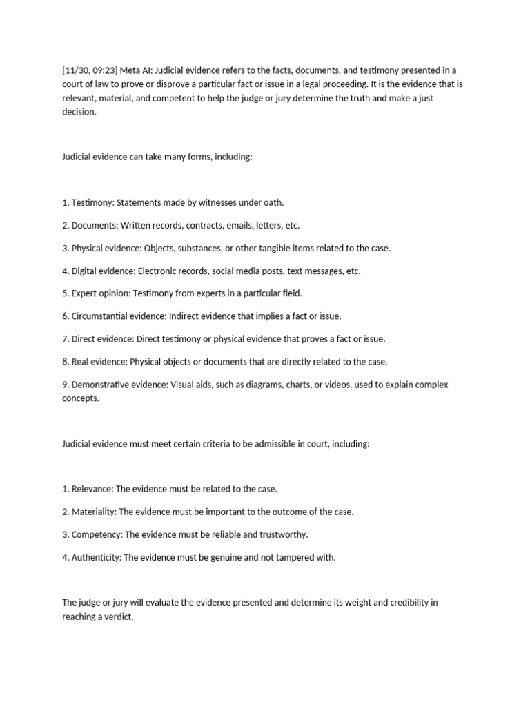 Understanding Judicial Evidence Types | PDF | Evidence (Law) | Hearsay ...