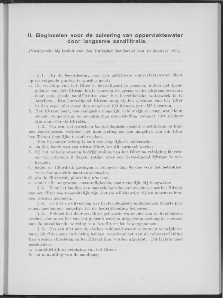 Beginselen Voor de Zuivering Oppervlakte Water | PDF