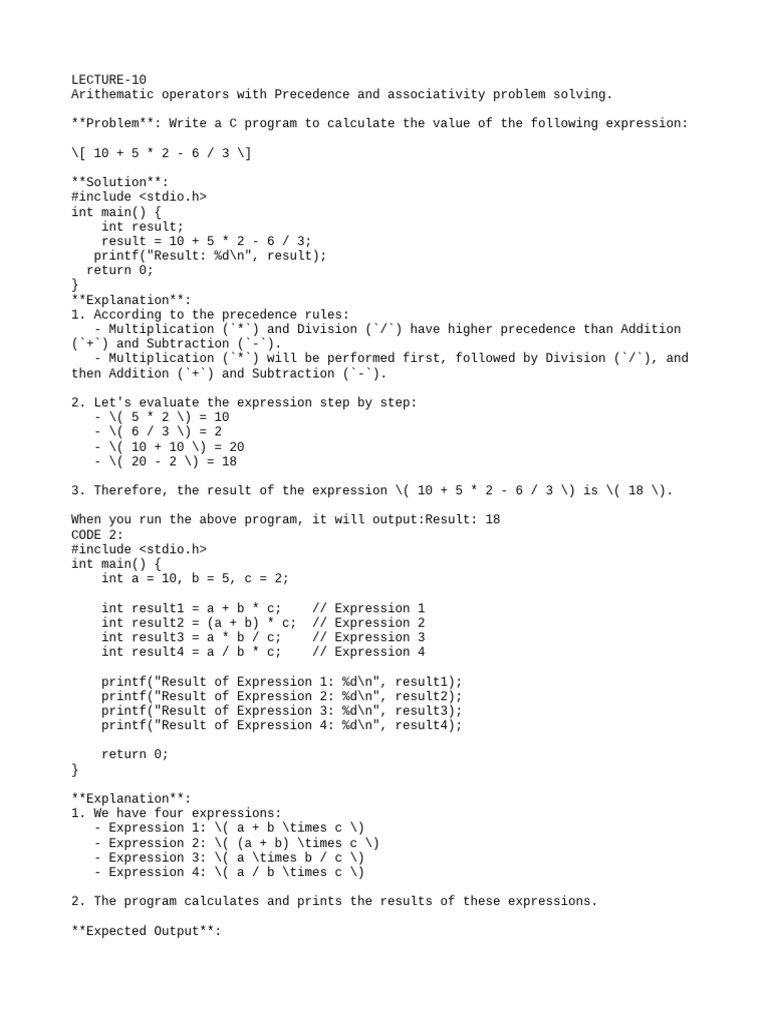 lecture-10 | PDF | Computer Programming | Mathematics lecture-10 | PDF | Computer Programming | Mathematics