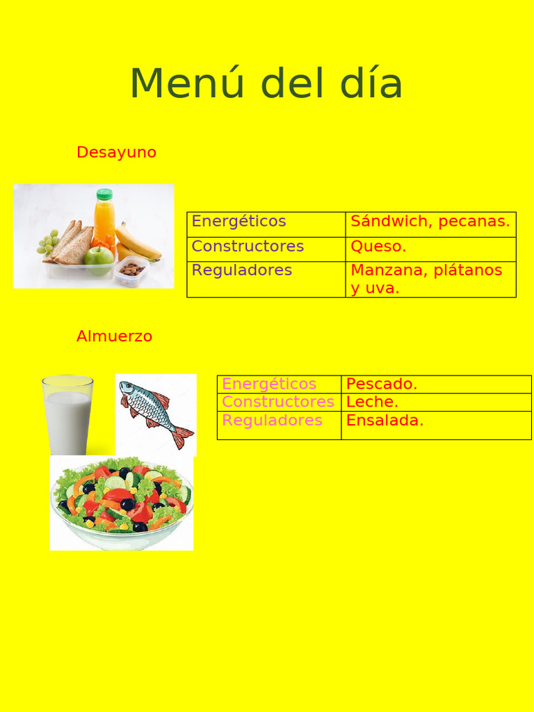 Menú Del Día | PDF