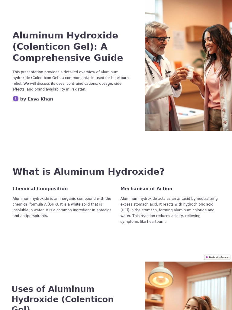 Aluminum Hydroxide Colenticon Gel A Comprehensive Guide | PDF ...