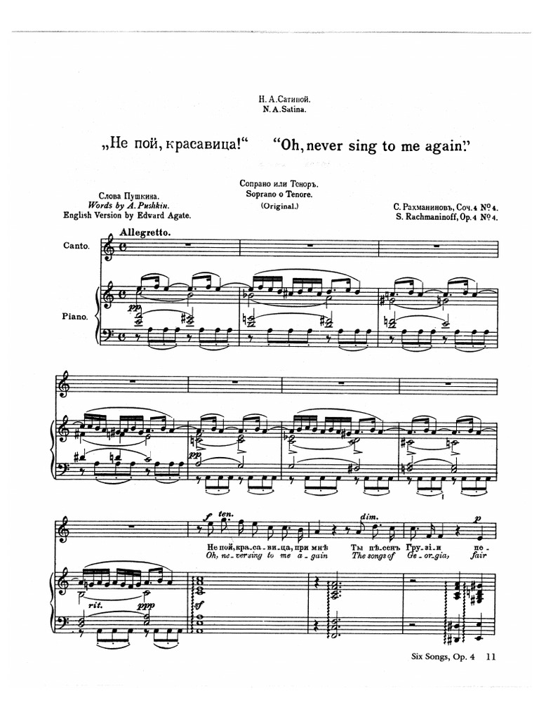 Rachmaninoff Op4 | PDF