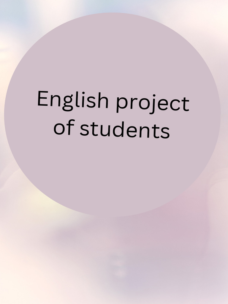 English Project of Students | PDF