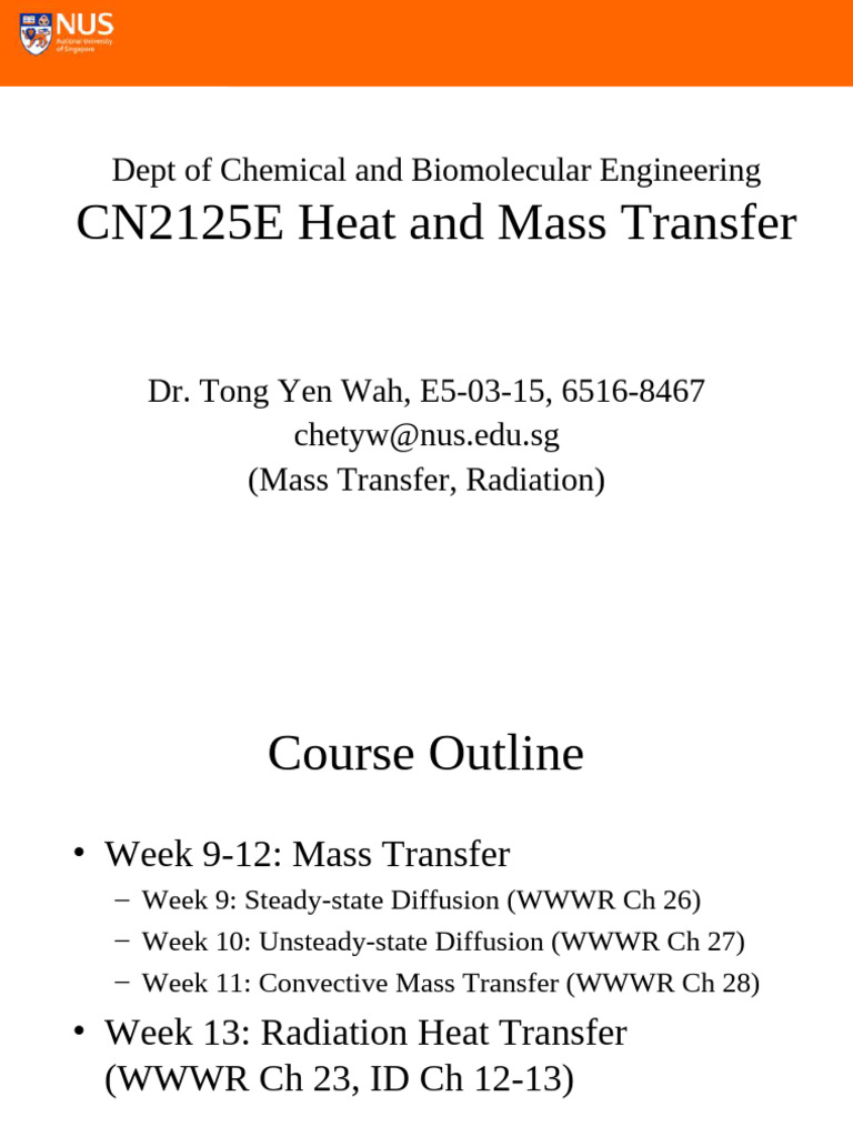 Mass Transfer and Radiation Heat Transfer | PDF | Diffusion ...