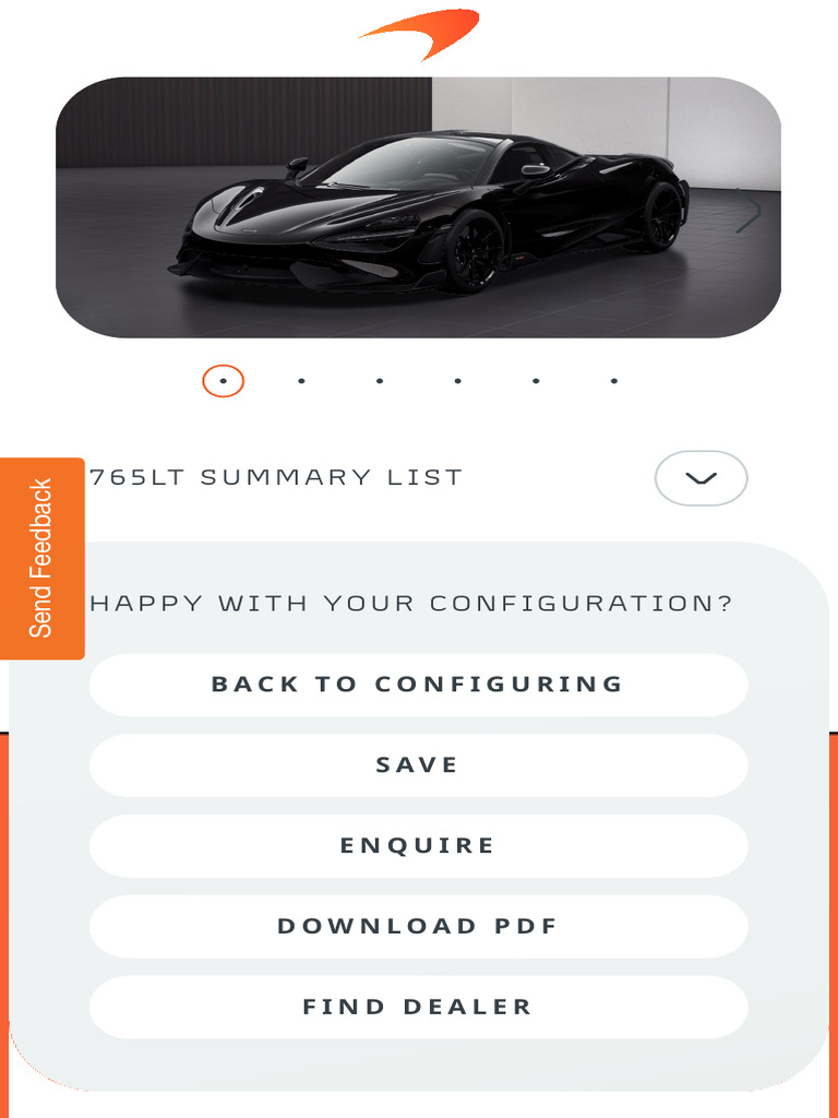 McLaren 765LT Configurator - Build Your Own McLaren 765LT | PDF