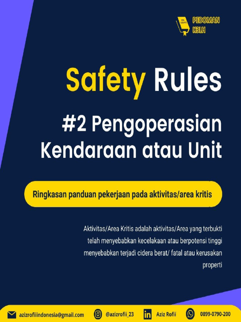 Pengoperasian Kendaraan atau Unit | PDF