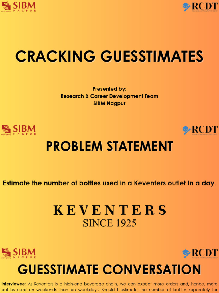 Guesstimate Problem 1 | PDF Guesstimate Problem 1 | PDF