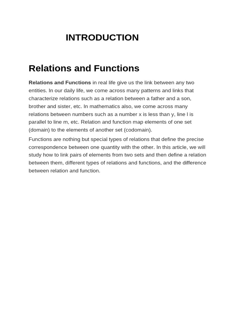 Relation and Function | PDF