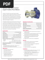 Nuflo Liquid Turbine Flow Meters Datasheet | PDF | Flow Measurement | Turbine
